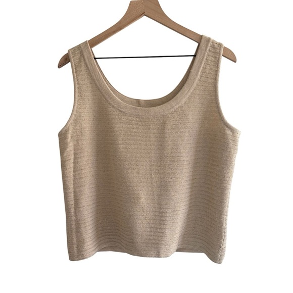 St. John | Sweaters | St John Knit Sweater Tank Womens Large Gold ...